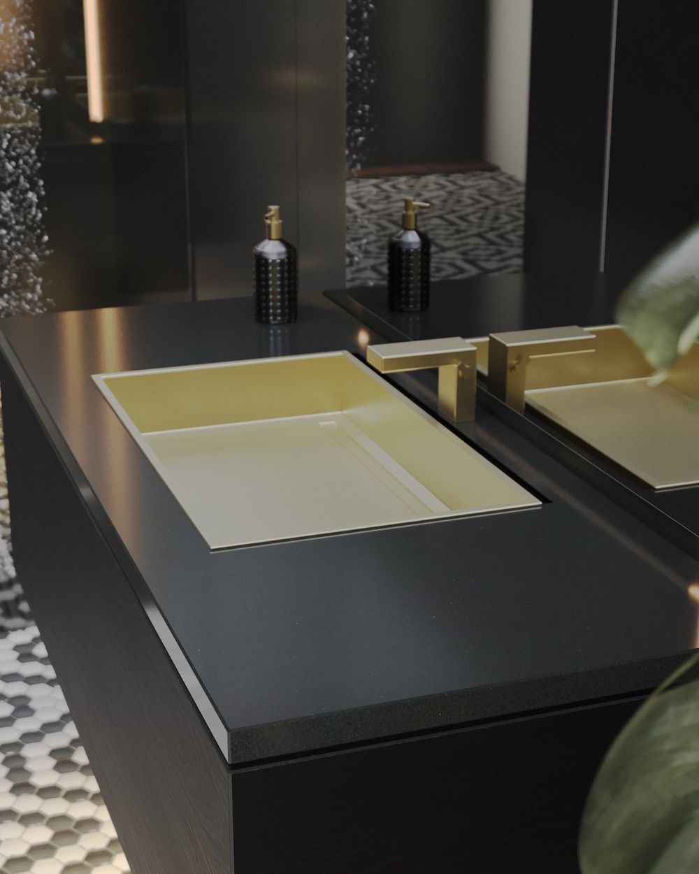 Compozit Cuart Negru Mat. Executam blaturi contrablat si insula